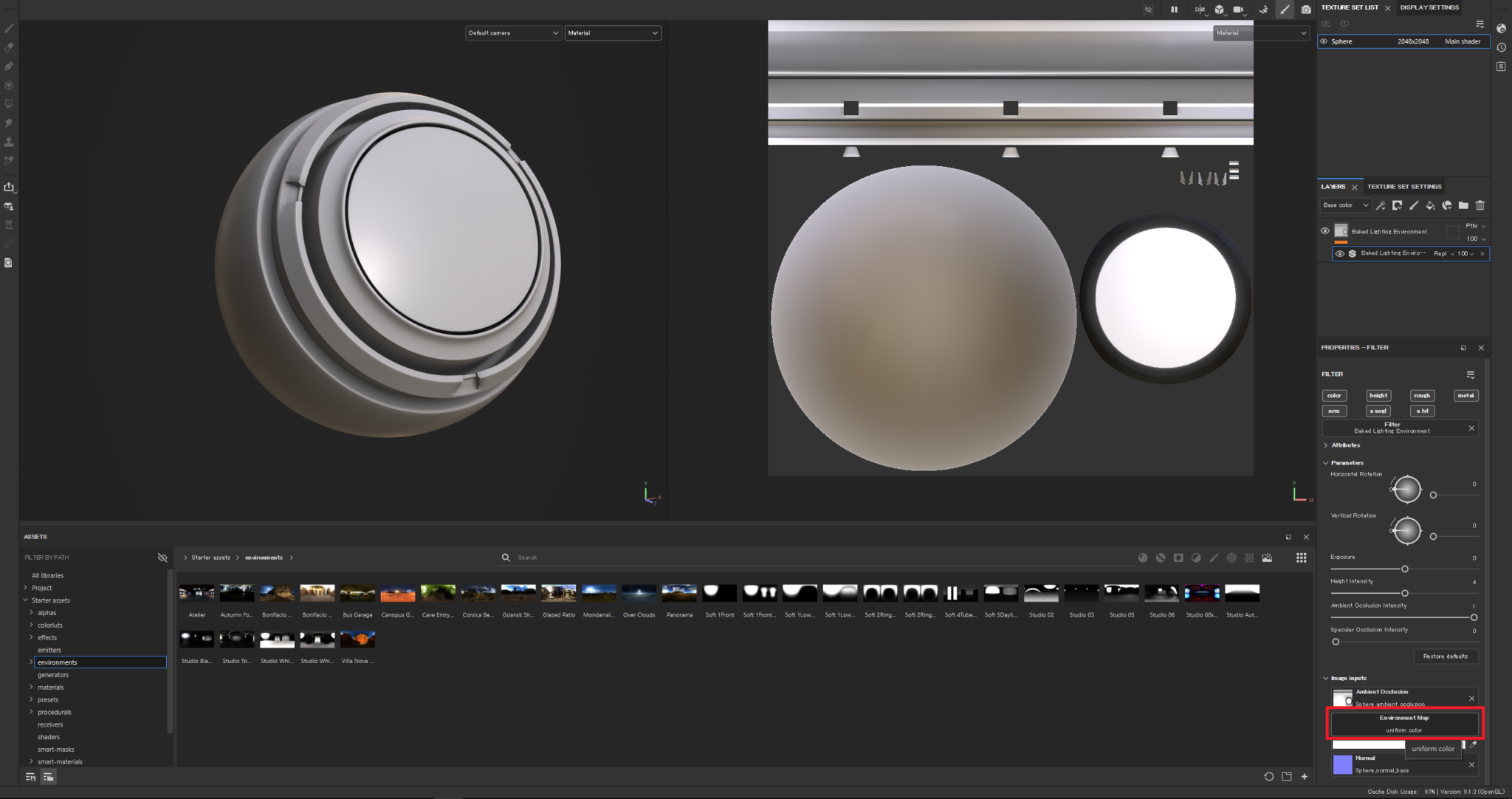 【Substance Painter】テクスチャにライトをベイクする方法 | エンホリ - ENVIRONMENT HOLIC｜C&R Creative Studios