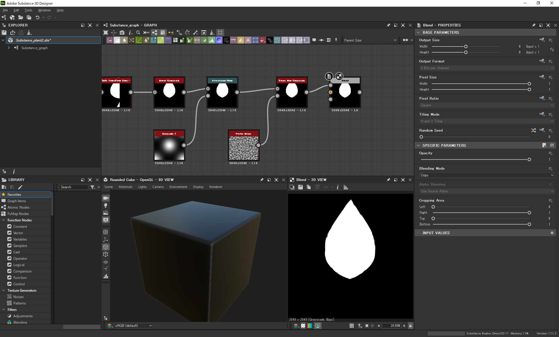 【Substance Designer】初心者向け 葉のシルエット作成② | エンホリ - ENVIRONMENT HOLIC｜C&R Creative Studios