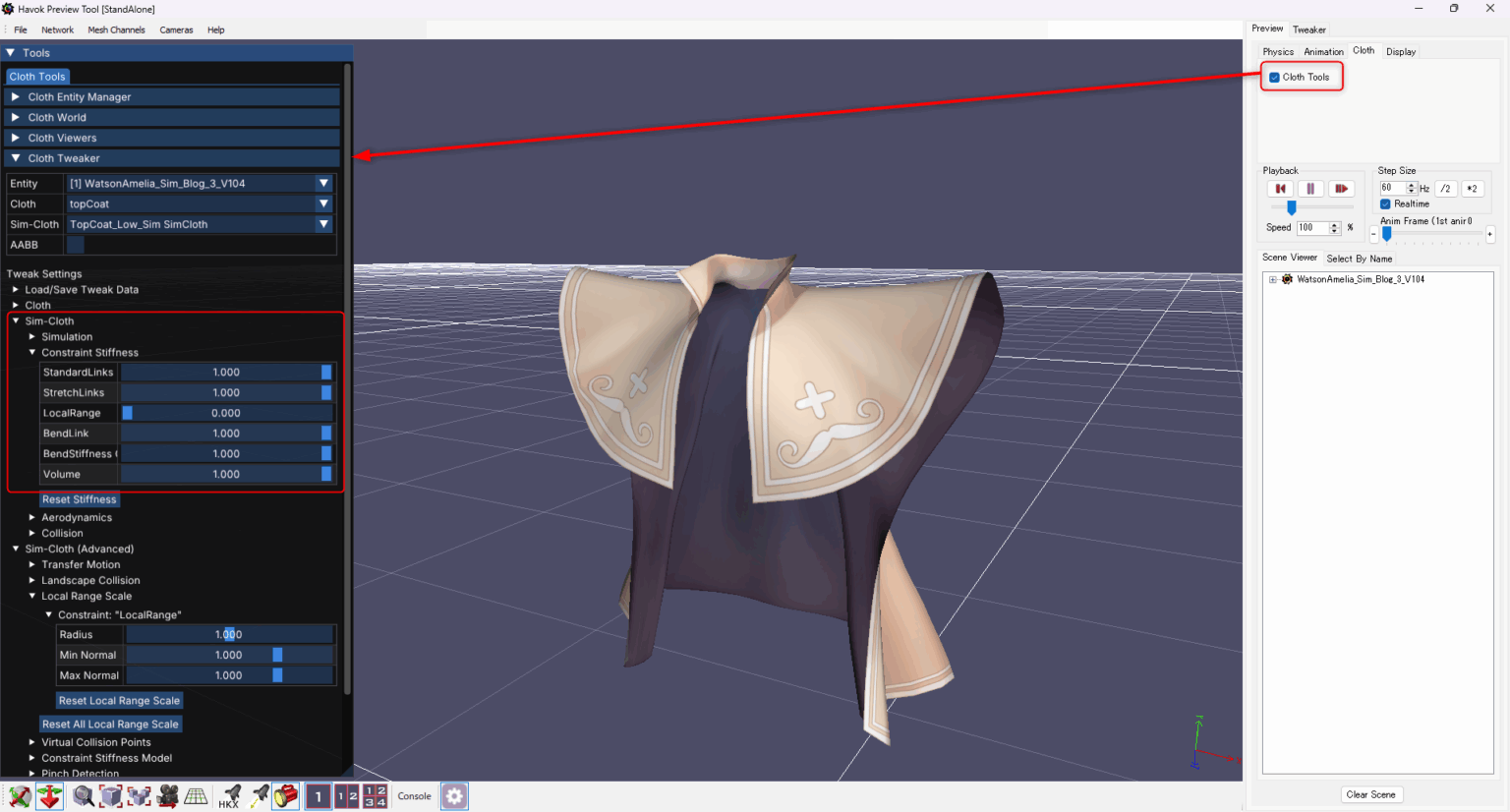 【Havok Cloth】Havok Cloth設定編「応用」 | TECH-COYOTE｜C&R Creative Studios